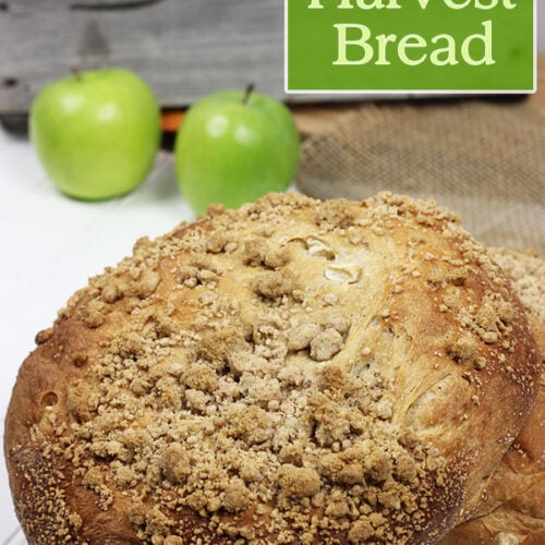 Apple Harvest Bread | Homemade yeasted bread filled with apples