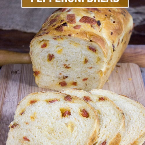 Pepperoni Bread | Homemade bread filled with chunks of pepperoni!