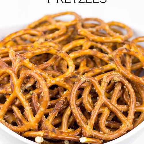 Zesty Ranch Pretzels | Easy (and addicting!) party appetizer!