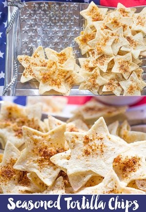Seasoned Tortilla Chips | Fun and tasty 4th of July snack!