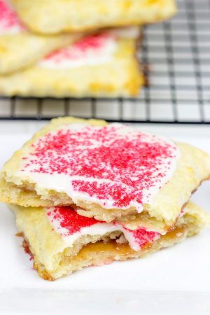 Frosted Strawberry Toaster Pastries | Homemade version of Pop Tarts!
