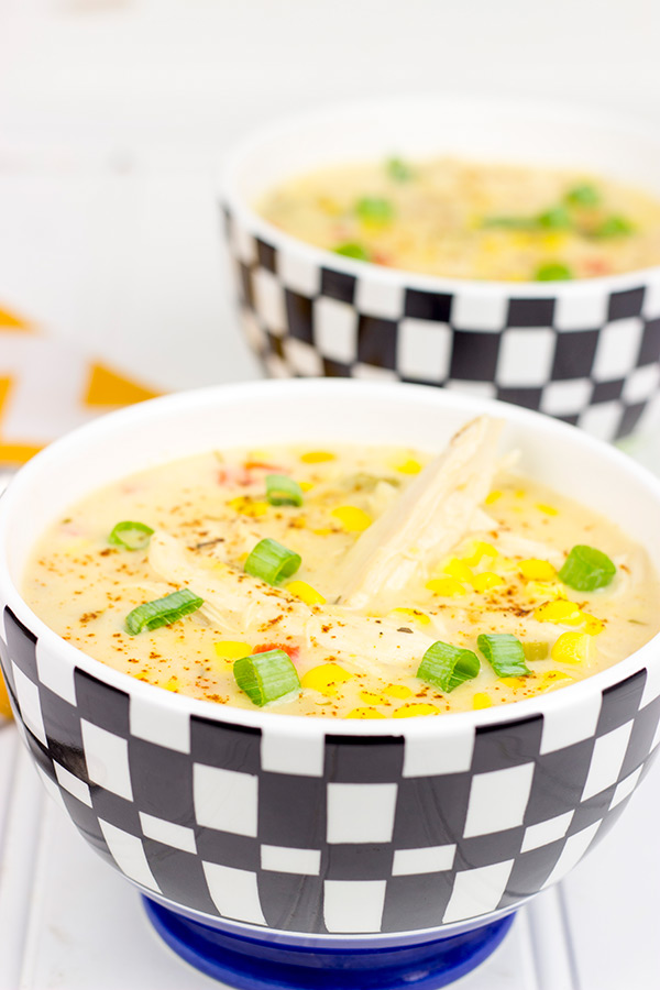 Healthy Chicken Corn Chowder | Only takes 30 minutes to make!