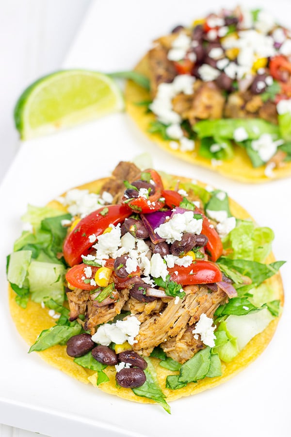 Pulled Pork Tostadas | Fun way to mix up the dinner routine!