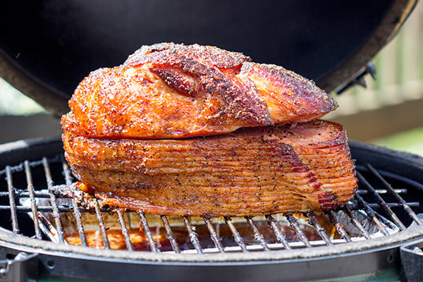 Smoked Maple Glazed Ham | Starts with a store-bought spiral sliced ham