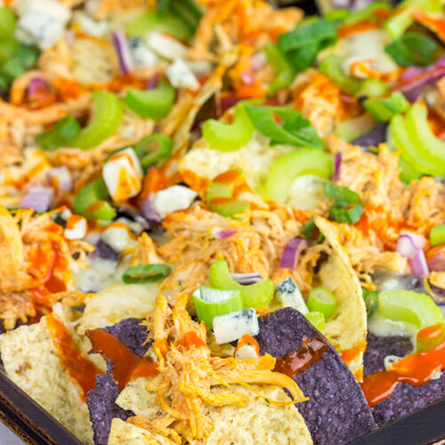 Buffalo Chicken Nachos | A classic football food...in nacho form!