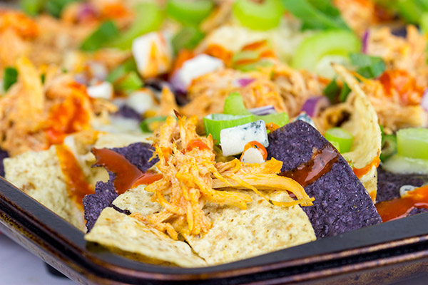 Buffalo Chicken Nachos | A classic football food...in nacho form!