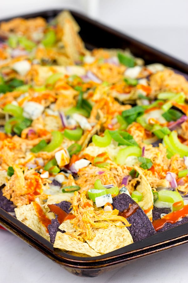 Buffalo Chicken Nachos | A classic football food...in nacho form!