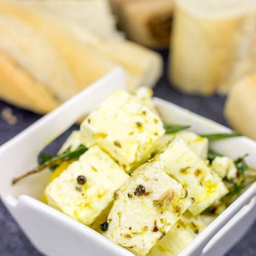 Marinated Feta | Unique (and easy) appetizer idea!