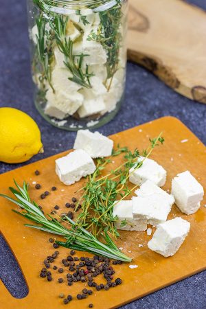 Marinated Feta | Unique (and easy) appetizer idea!