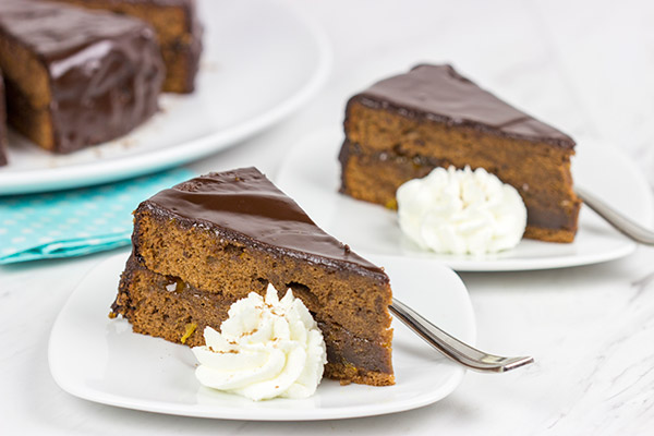 Sachertorte | Classic European chocolate cake with layer of apricot jam