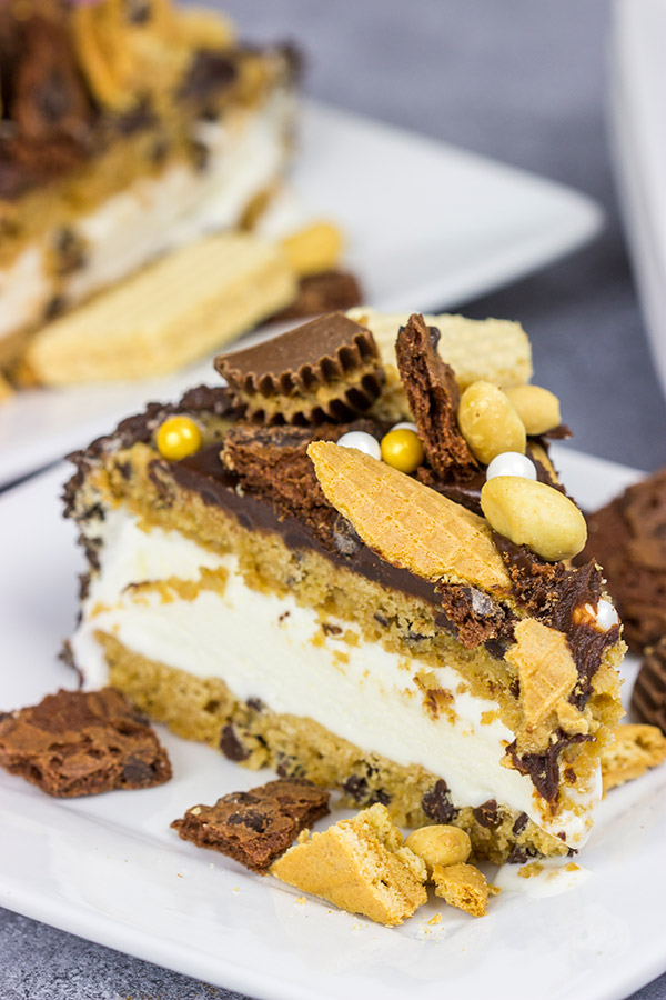 Chocolate Peanut Butter Ice Cream Freak Cake | Great for celebrating!