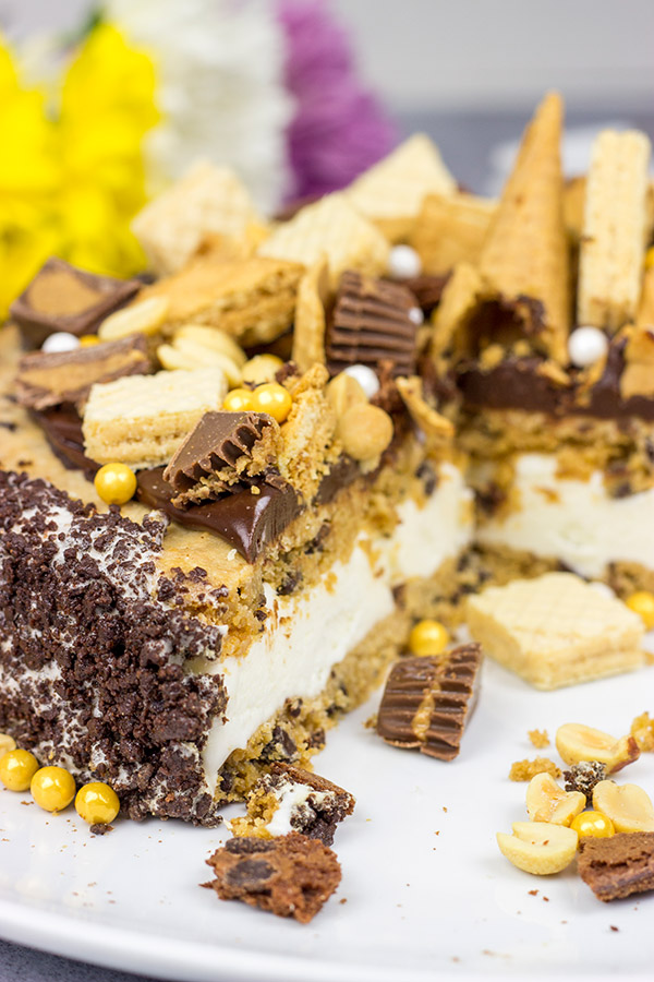 Chocolate Peanut Butter Ice Cream Freak Cake | Great for celebrating!