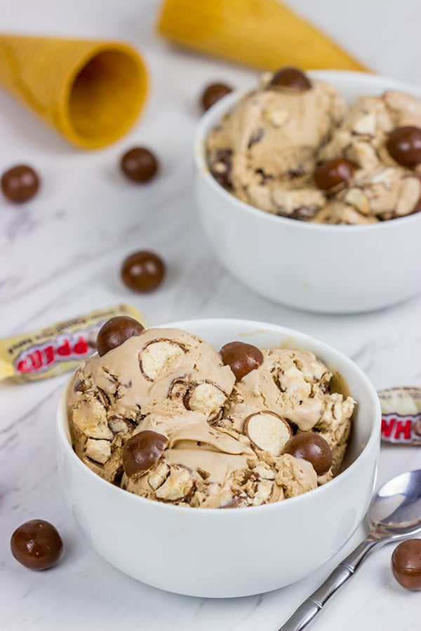 Malted Milk Ice Cream | Tasty ice cream recipe | Topped with Whoppers