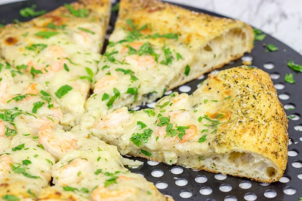 Shrimp Scampi Pizza | Turn a classic dinner into a delicious pizza!