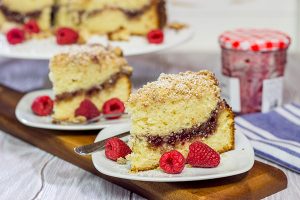 Raspberry Jam Filled Coffee Cake | Perfect for weekend brunch!