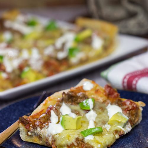 Deep Dish Taco Pizza - Enjoy your favorite taco toppings...in pizza form!