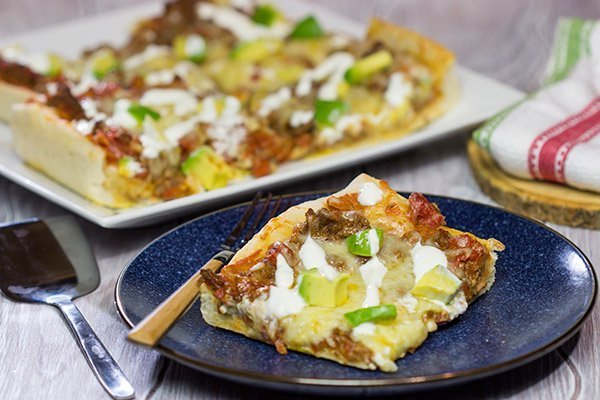 Deep Dish Taco Pizza - Enjoy your favorite taco toppings...in pizza form!