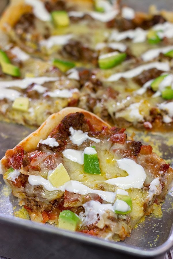 Deep Dish Taco Pizza - Enjoy your favorite taco toppings...in pizza form!
