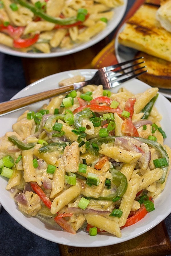 Rattlesnake Pasta | Creamy chicken pasta alfredo with Cajun seasonings