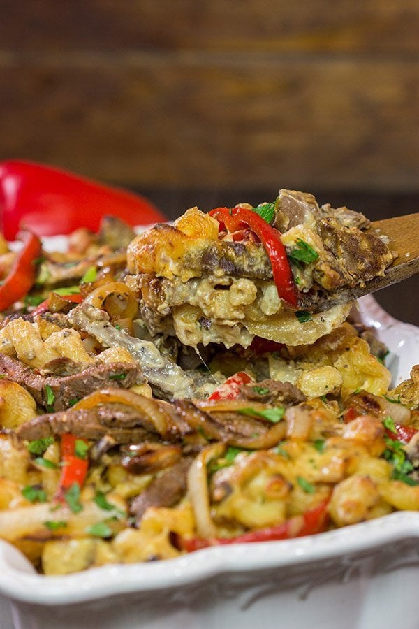 Philly Cheesesteak Mac and Cheese | Get ready to be happy!