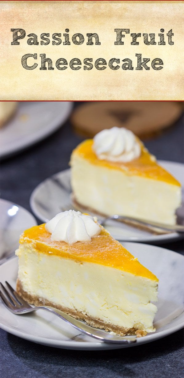 Passion Fruit Cheesecake | Loaded with tropical flavor!