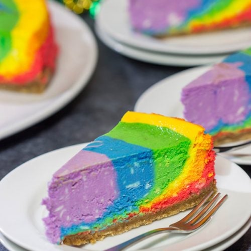 Rainbow Cheesecake | Forget the pot of gold...grab a slice of cheesecake!