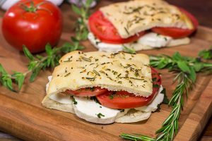 Pizza Bianca | Italian style bread topped with olive oil, salt and herbs