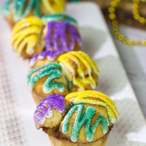 Muffin Tin King Cakes | Celebrate Mardi Gras...muffin tin style!