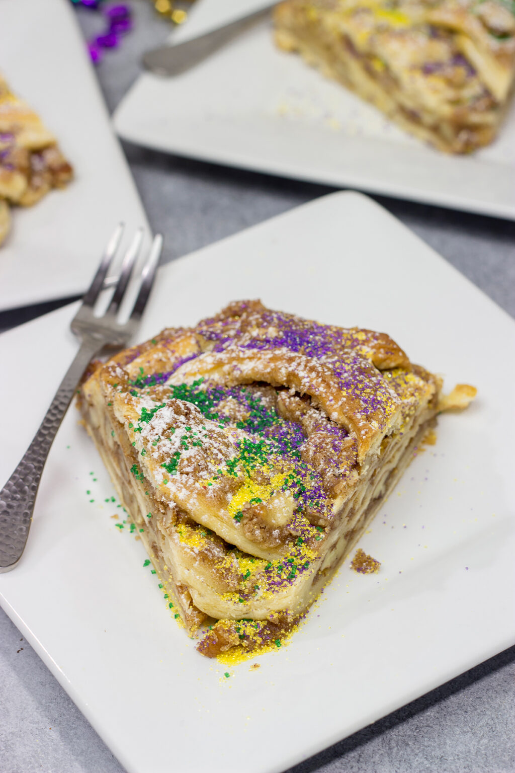 Easy King Cake | Made with refrigerated crescent dough!