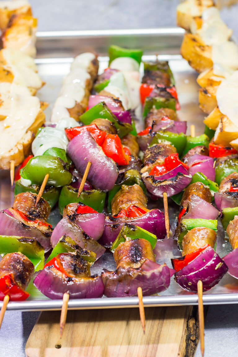 Sausage and Pepper Sandwich Kabobs | Spicedblog