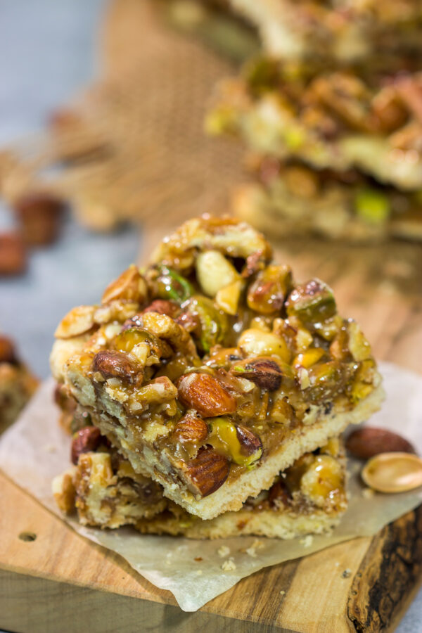 Caramel Nut Bars | Spicedblog