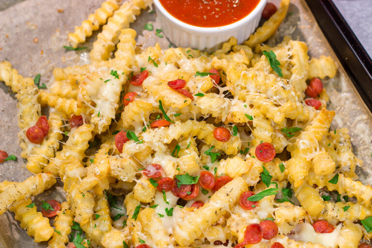 Pepperoni Pizza Fries | Spicedblog