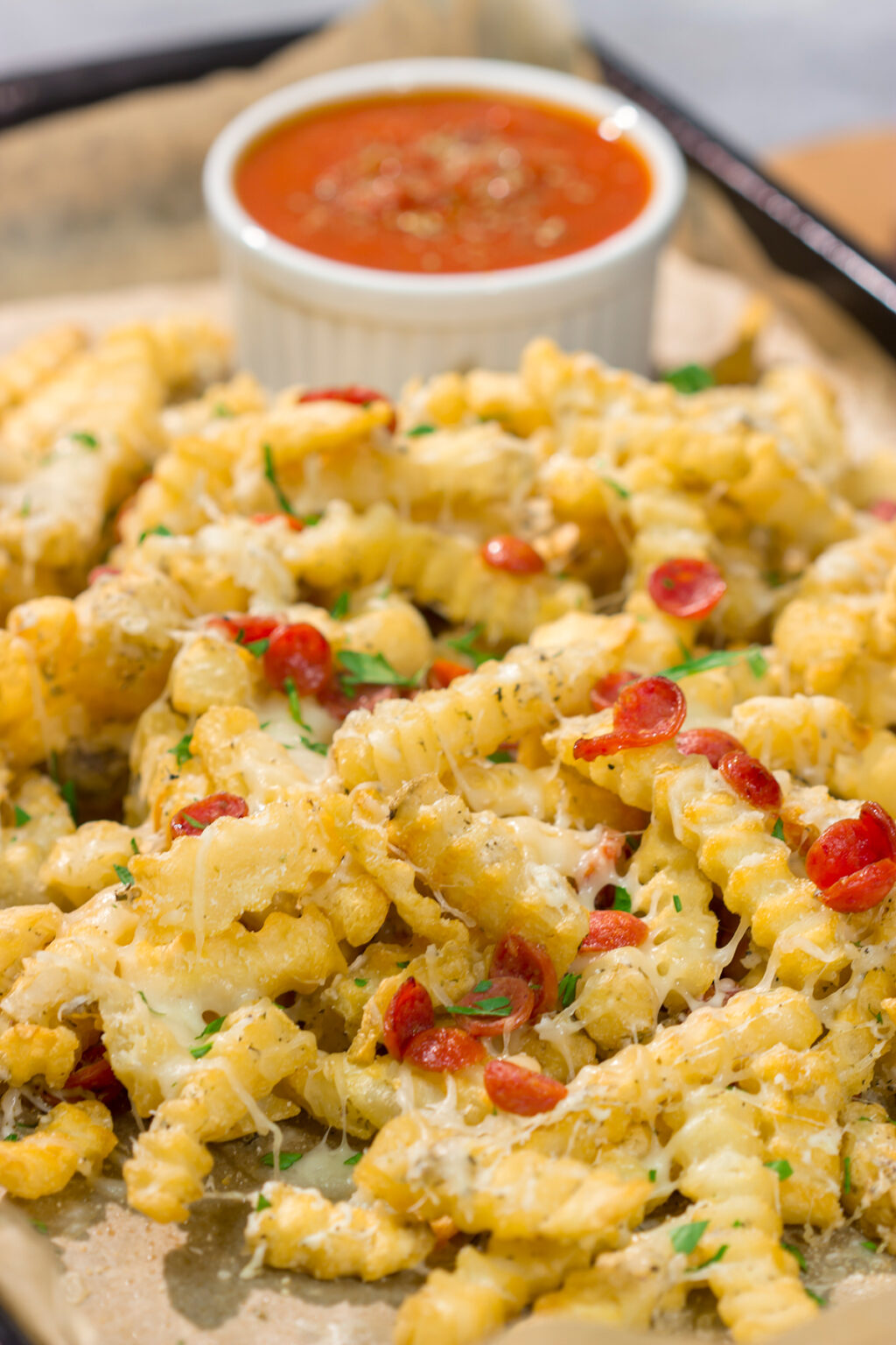 Pepperoni Pizza Fries | Spicedblog