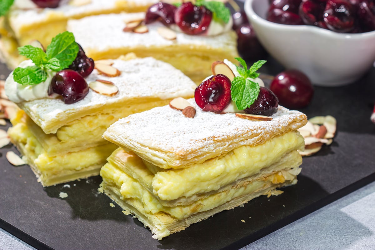 Cherry Almond Napoleon | Spicedblog