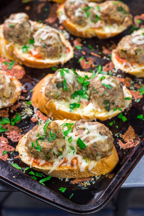 Open Faced Meatball Sandwiches | Spicedblog