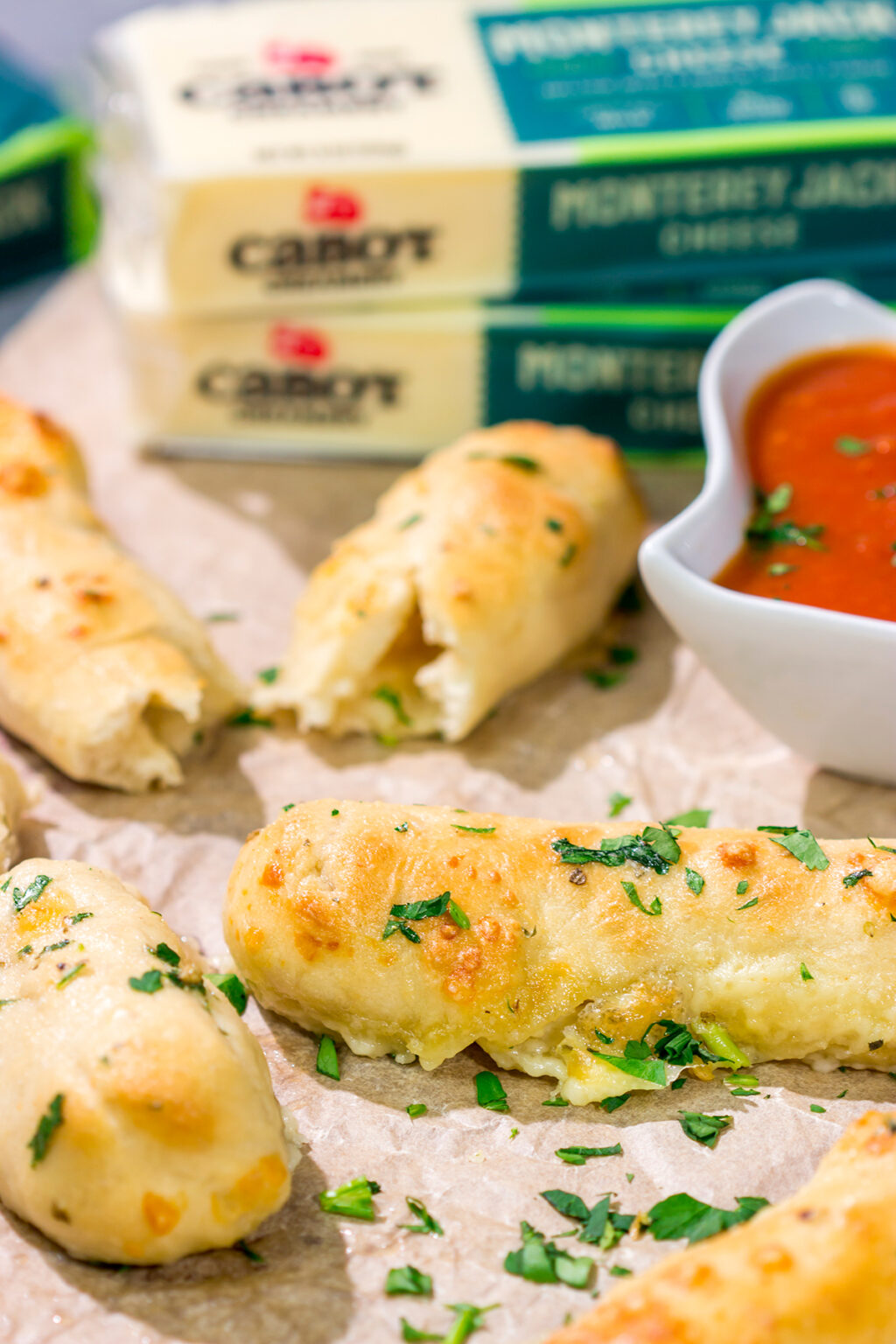 Cheesy Stuffed Breadsticks | Spicedblog